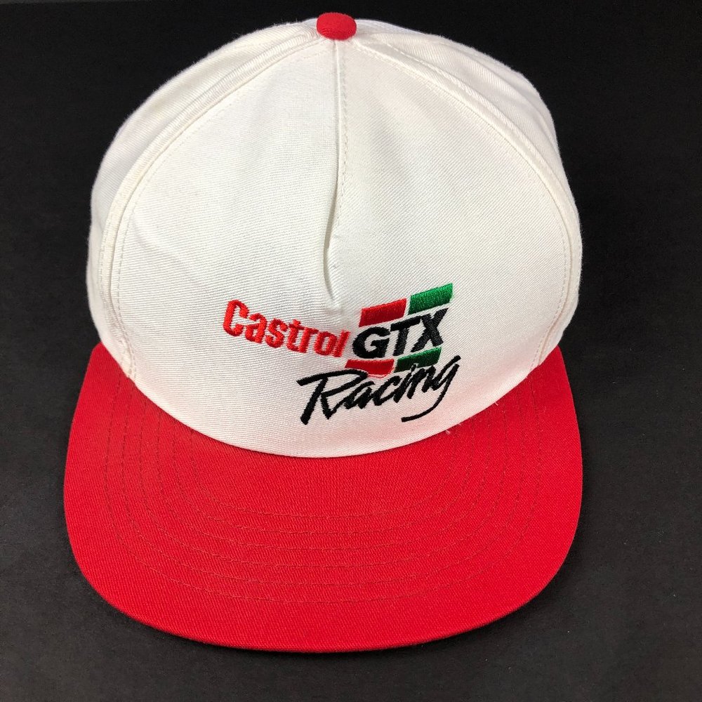 Vintage Castrol Gtx Racing Hat Snap Back White & Red … - Gem